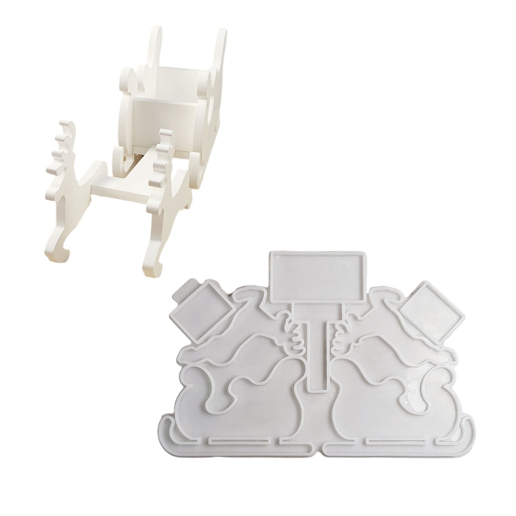 ZPAQI Sleighing Deer Silicone Molds for Epoxy Resin, Concrete Cement ...