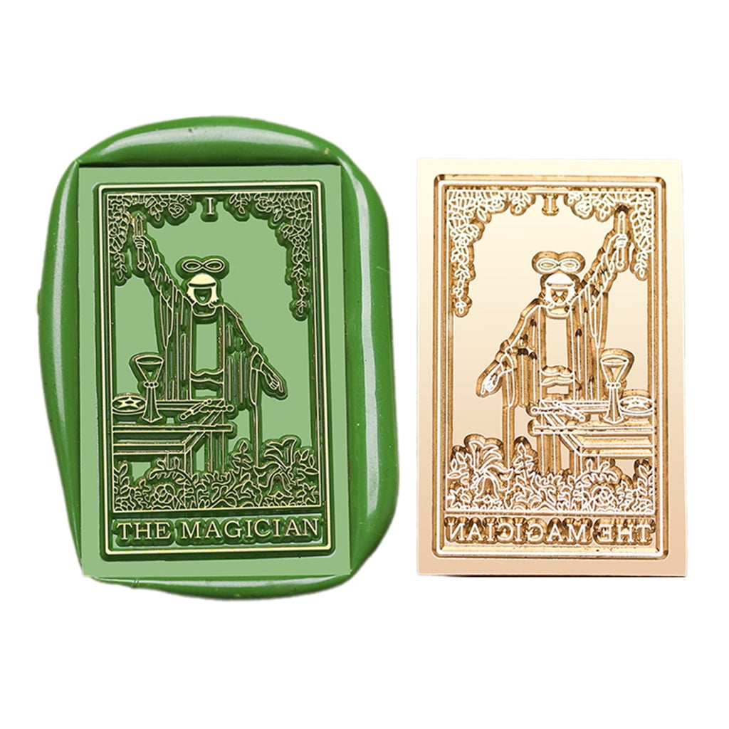 ZPAQI Tarot Themed Seal Stamp Head Rectangular Sealing Stamp with ...
