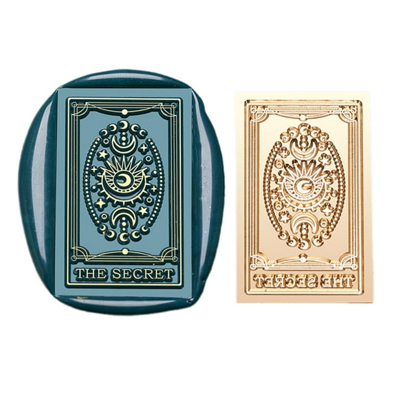 ZPAQI Tarot Themed Seal Stamp Head Rectangular Sealing Stamp with ...