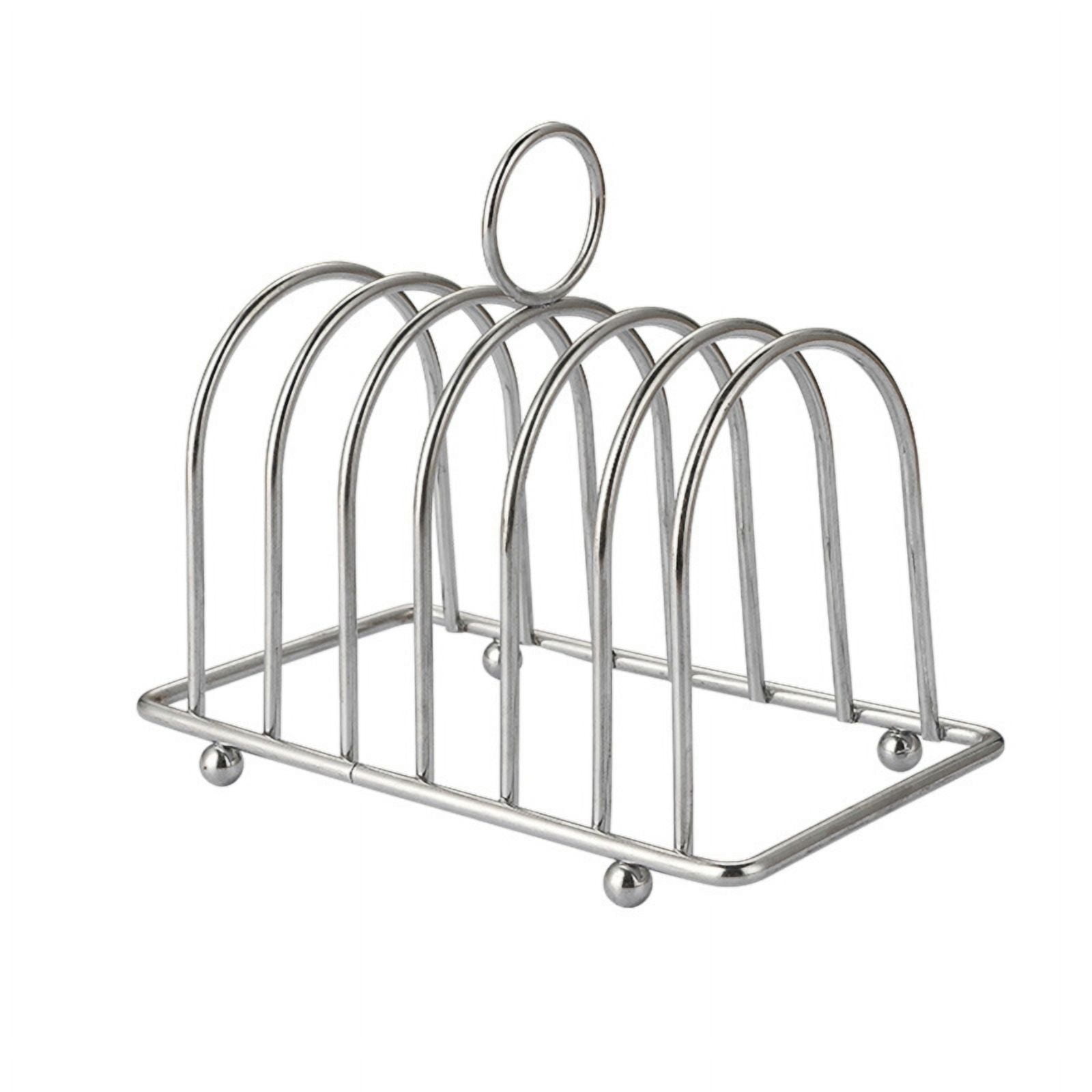 ZPAQI Toast Bread Rack 6 Slices Bread Loaf Slices Holder Bakeware Grid ...