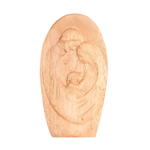 ZPAQI Traditional Nativity Scene Family Statue Religious Wood ...