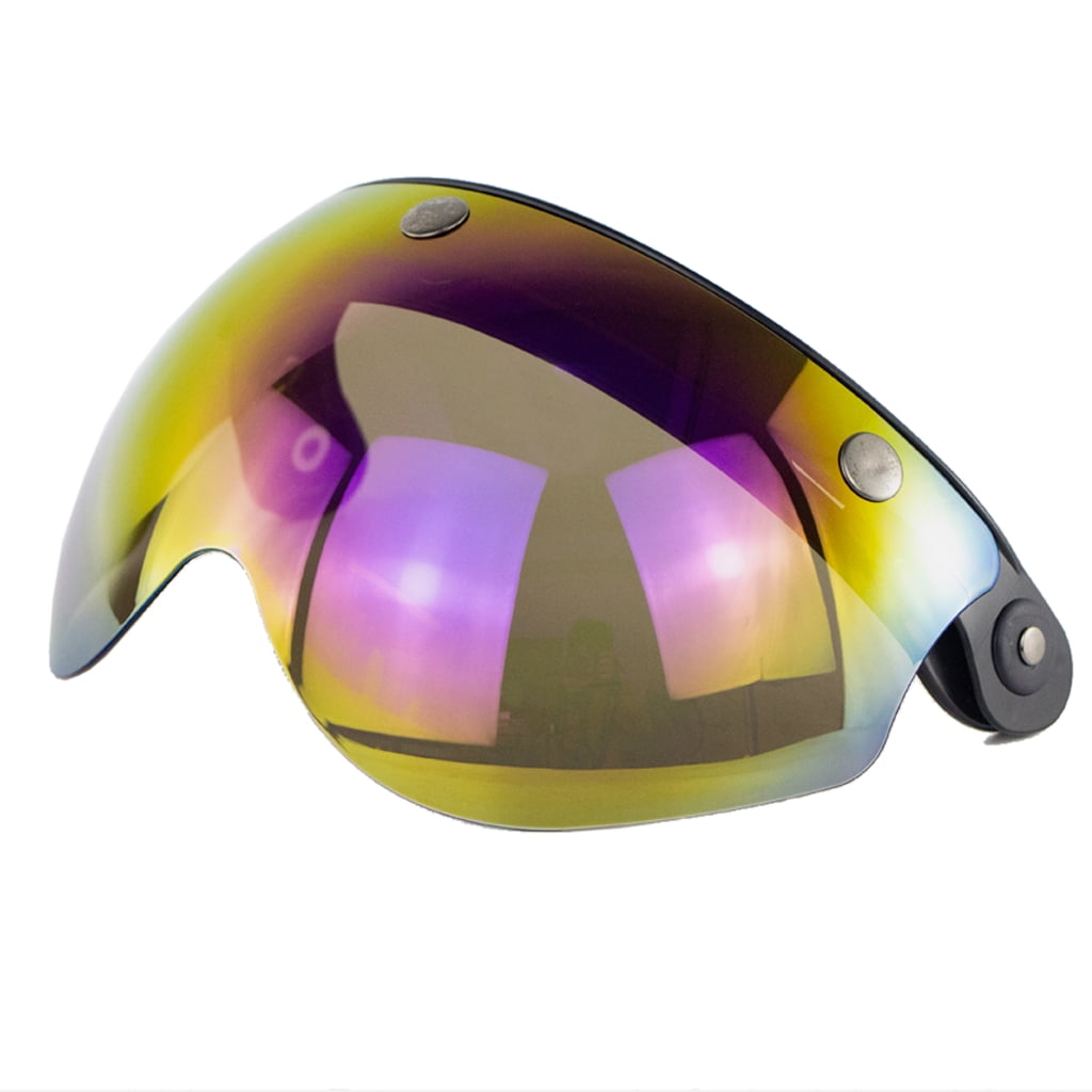 ZPAQI Universal 3-Snap Flip Up Open Face Motorcycle Helmet Visor Lens ...