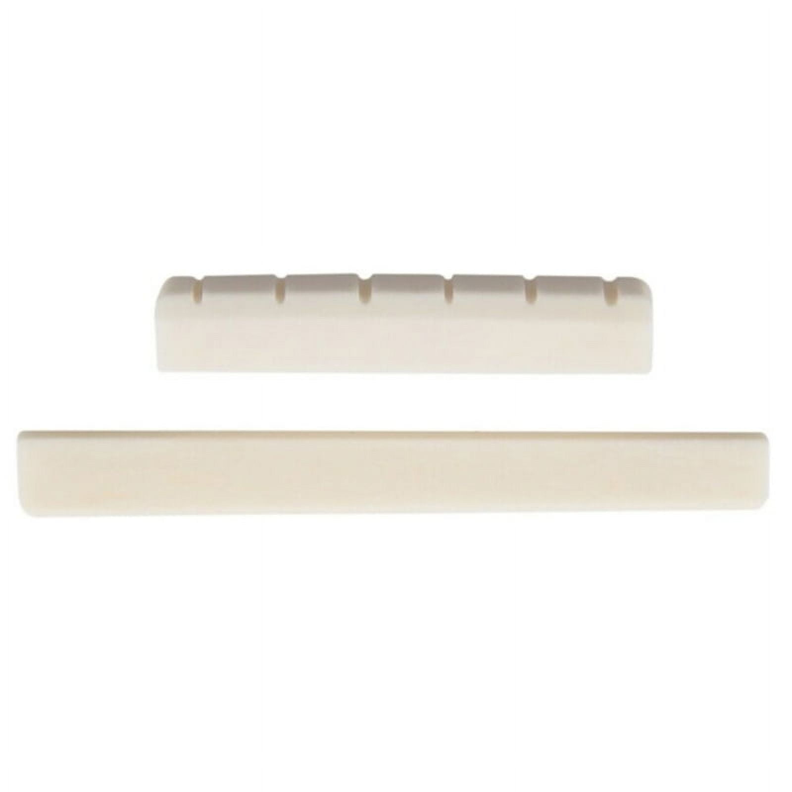 ZPAQI Unslotted Guitar Bridge Nuts Guitar Bone Blanks Saddle DIY Guitar ...