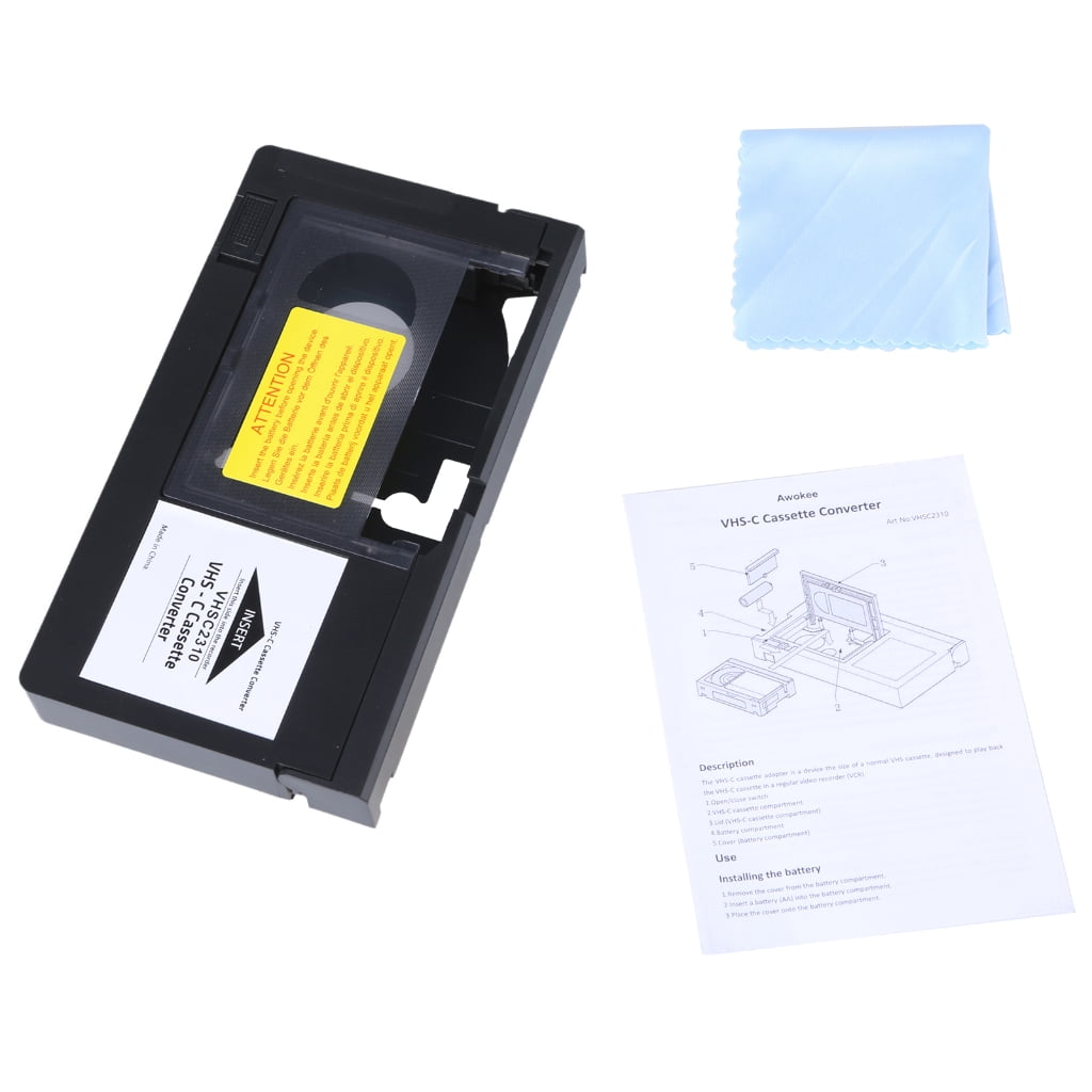 ZPAQI VHS Cassette Converters Adapter for VHS C/SVHS Tape Motorized ...