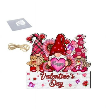 Pnellth Valentines Day Door Sign Romantic Front Door Hanging Ornament ...