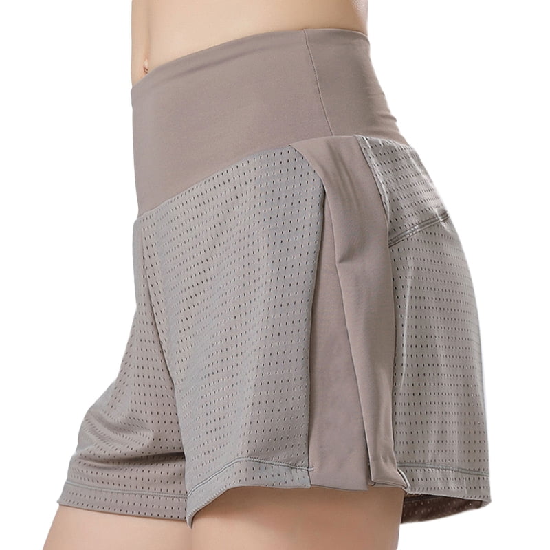 ZPAQI Women 2-in-1 Double Layer Running Shorts Quick-Dry High Waist for ...