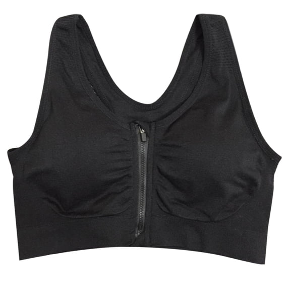 ZPAQI Womens Zipper Front Fastening Bra Post Surgery Support Bra with ...
