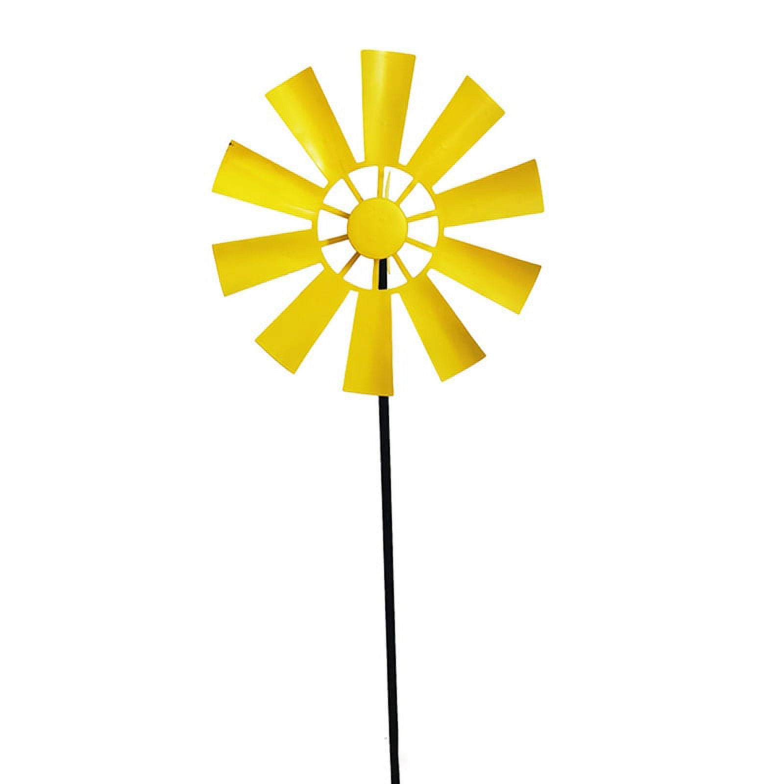 ZPAQI Wrought Iron Rotating Windmill Metal Wind Spinner Landscape ...