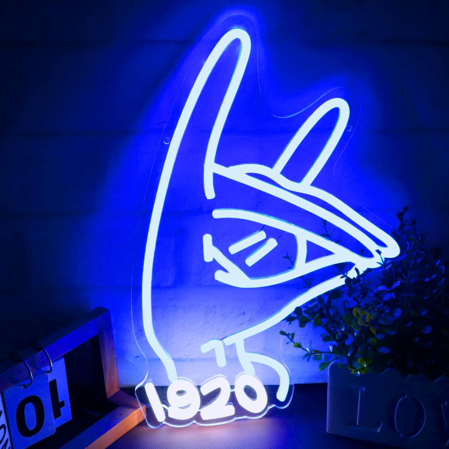 ZPB Sorority Neon 1920 Signs for Walls, Blue Neon Lights for ZPB Greek ...