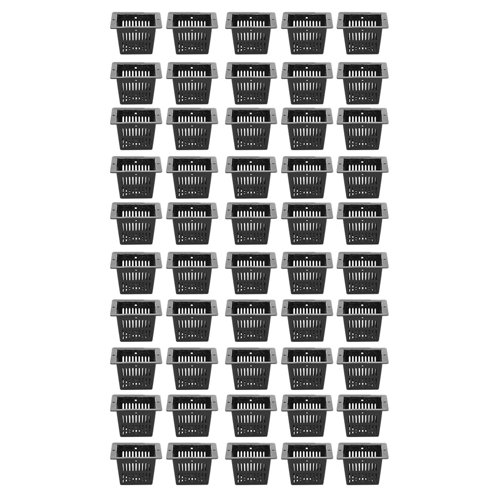 ZPSHYD 50Pcs Hydroponics Mesh Pot, Square Hydroponics Net Pot Soilless ...