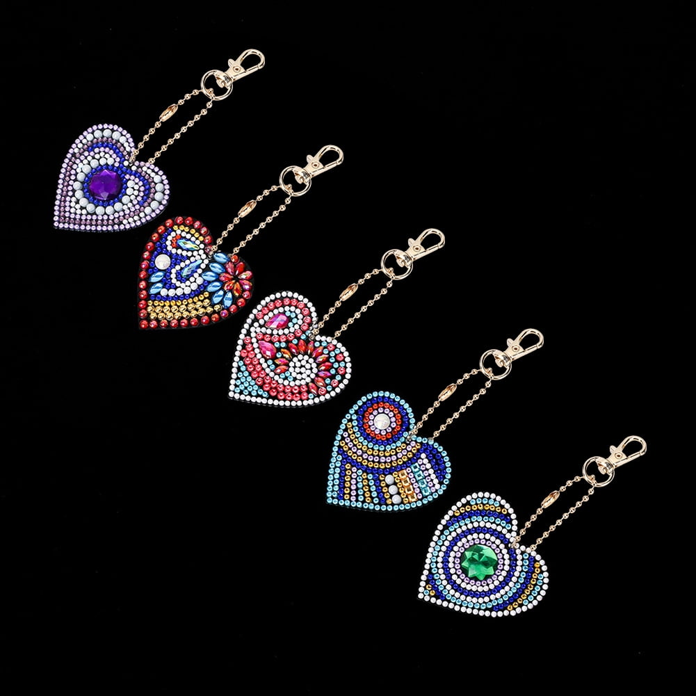 ZPSHYD Diamond Painting Keychain, DIY Love Heart Shaped Diamond ...
