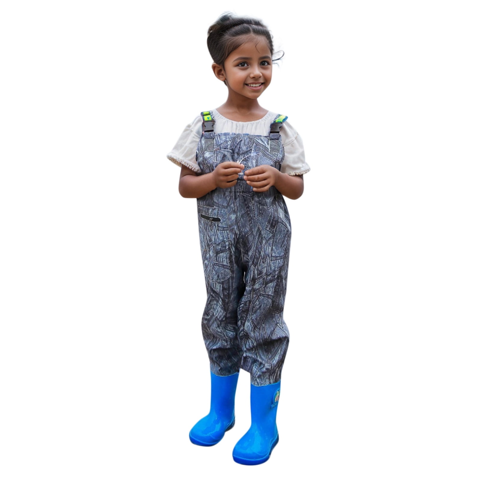 ZPWKLM 2-Pack Jumpsuit Cartoon Camo Chest Waders Youth Fishing Waders ...