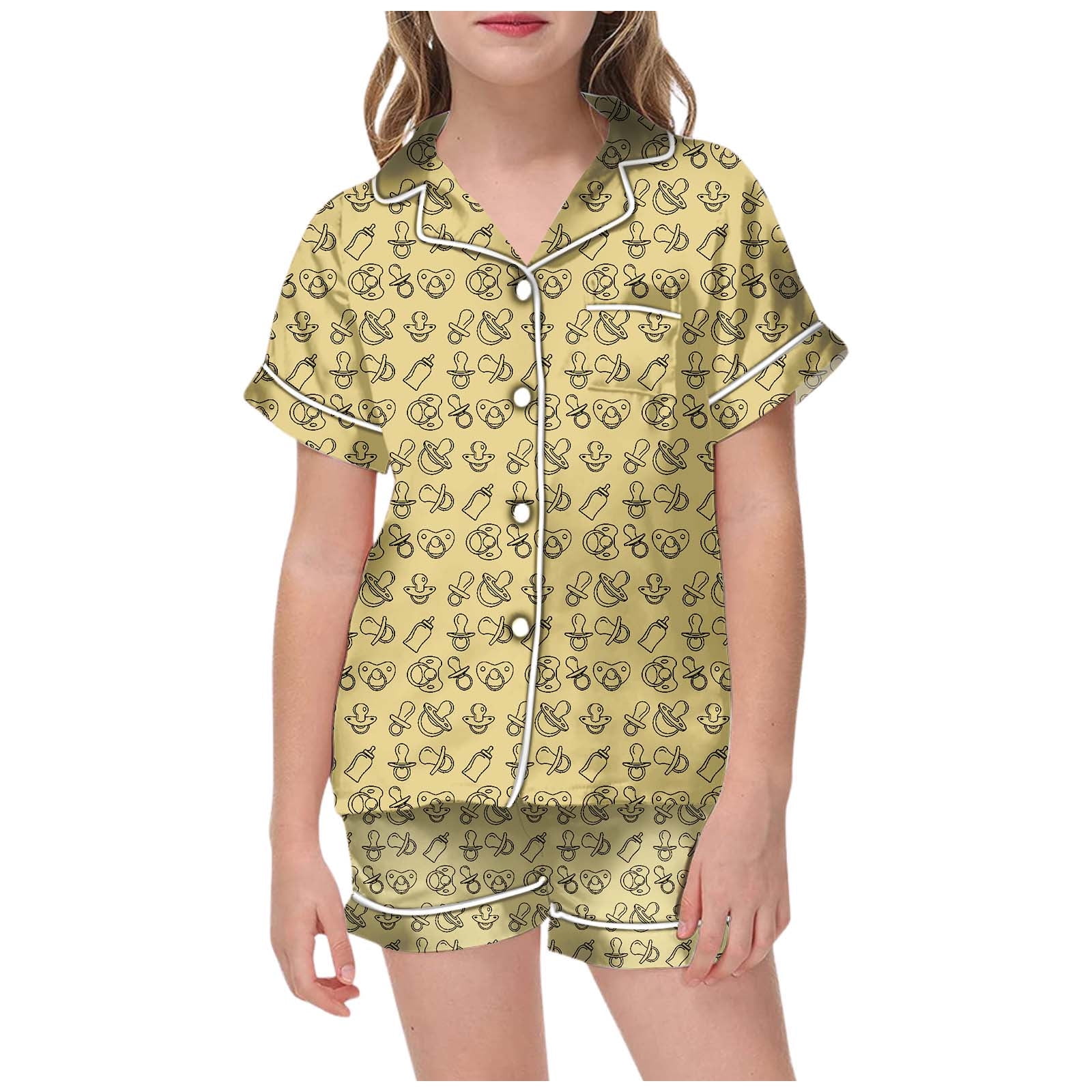 ZPWKLM 2 Piece Top And Pants Sets For Child DIY Hand Painted Homewear ...