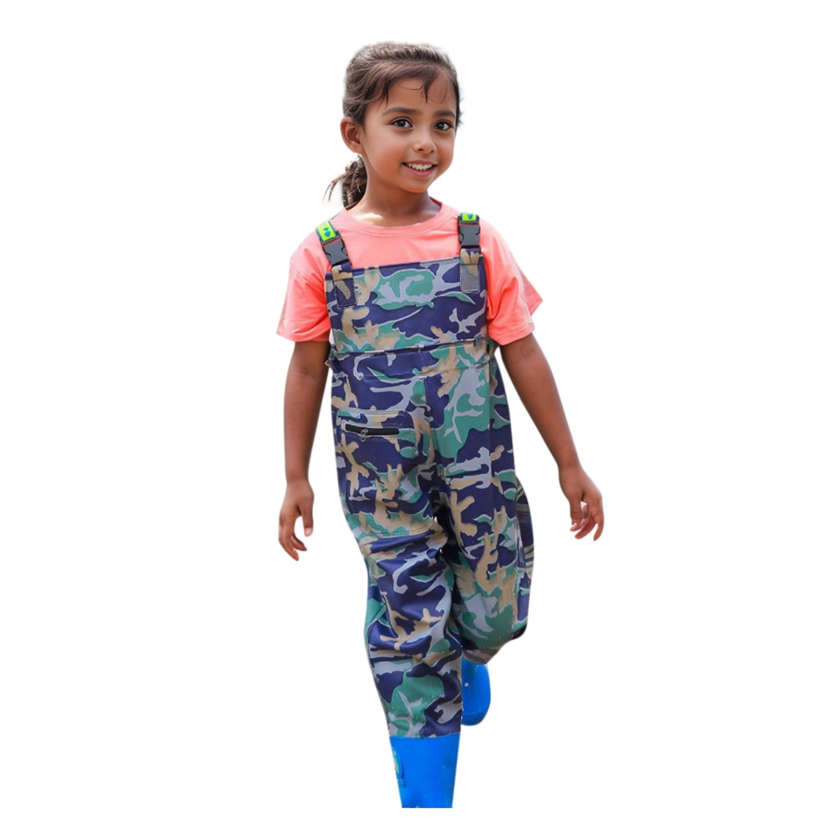 ZPWKLM Jumpsuit Cartoon Camo Chest Waders Youth Fishing Waders For ...