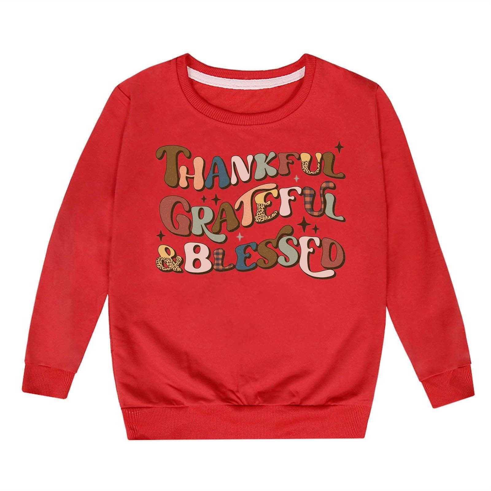 ZPWKLM Cute Alphabet Print Round Neck Long Sleeve Sweat For Infnat Top ...