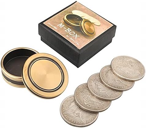 ZQION M-BOX by Jimmy Fan (Morgan Size) Okito Coin Box Coin Magic Tricks ...