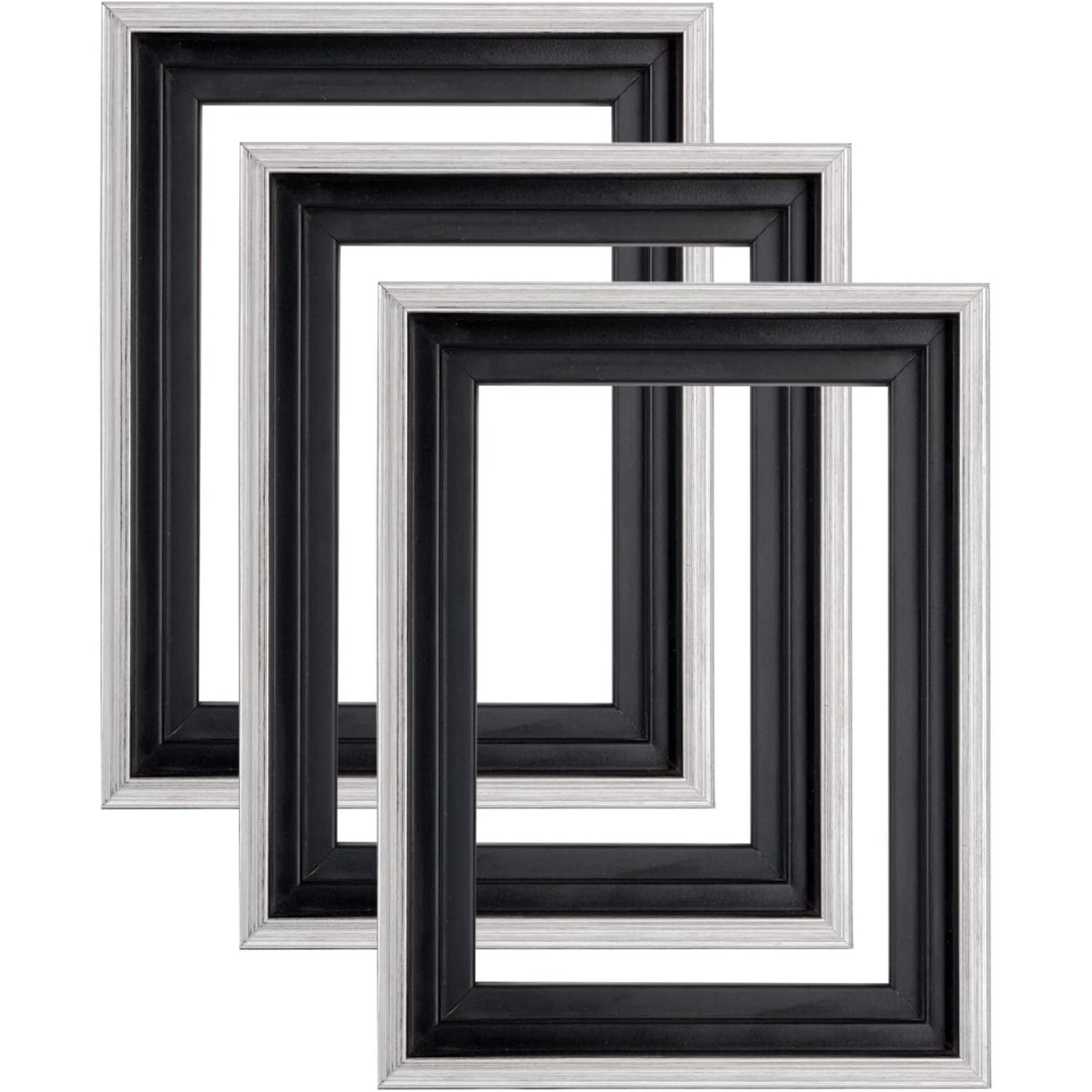 ZQRPCA Cardinali Renewal Floater Frames - 12x36 Antique Silver - 3 Pack ...