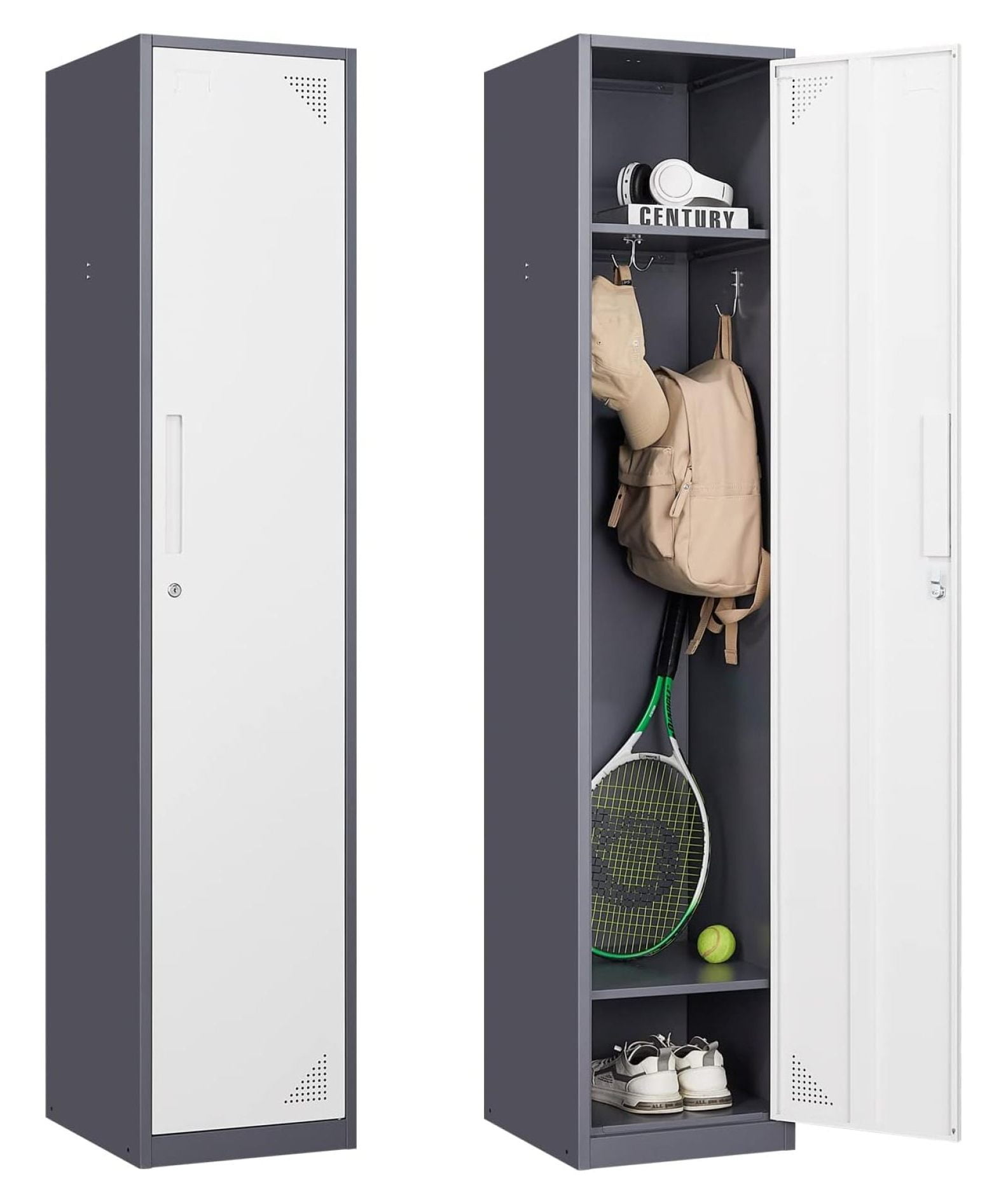ZQRPCA Metal Locker, Metal Lockers for Employees with Lock, Storage ...