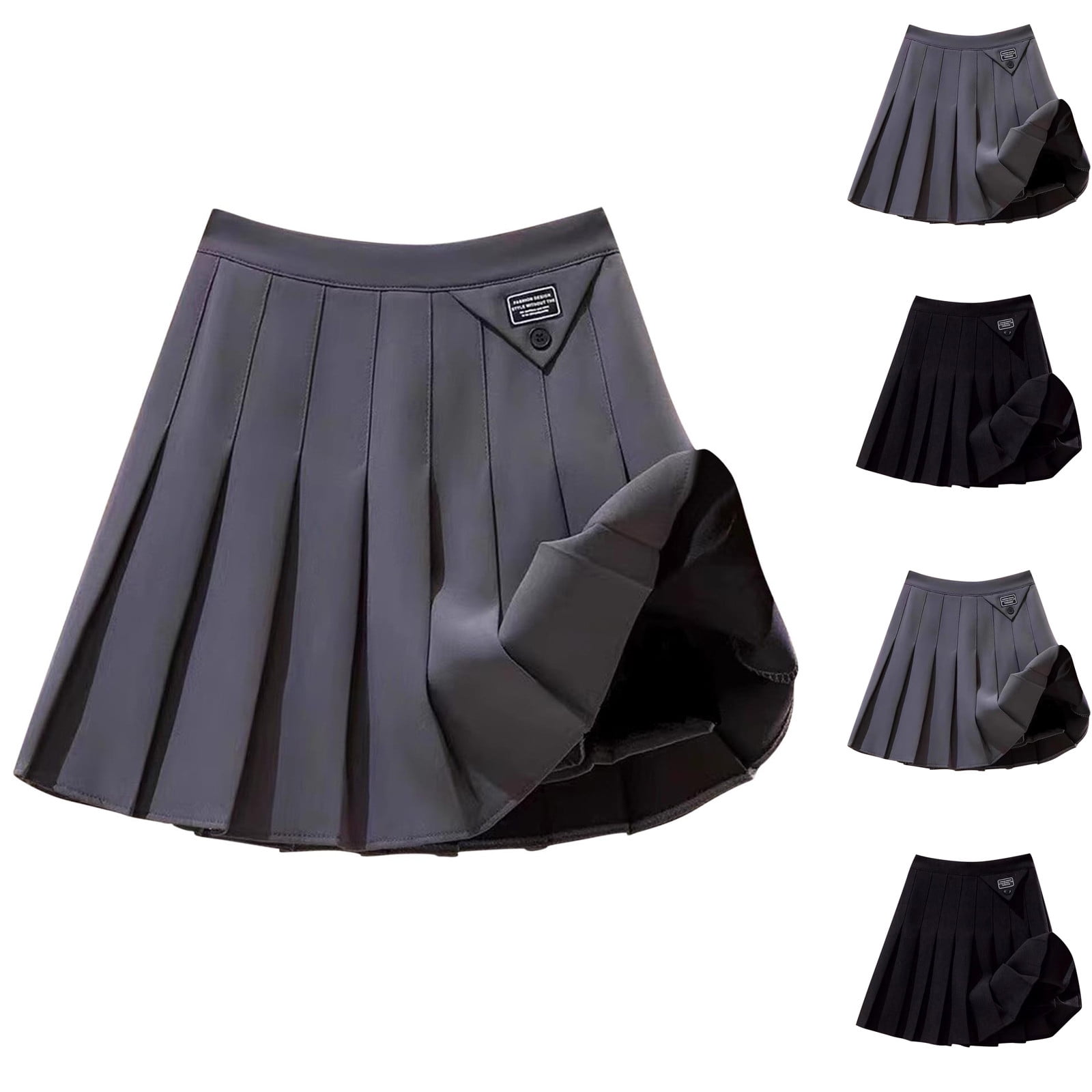 ZQUUVOU Girls Bear Print School Skirt Summer Pleated A Line Mini Skirts ...