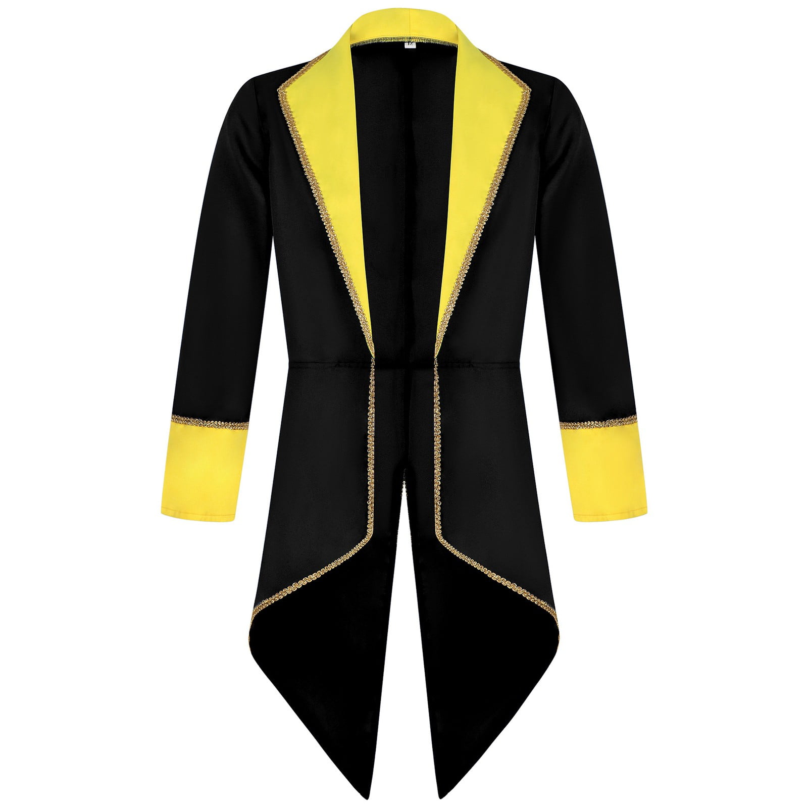 ZQUUVOU Men's Festival Clothing Medieval Color Block Tailcoat Vintage ...