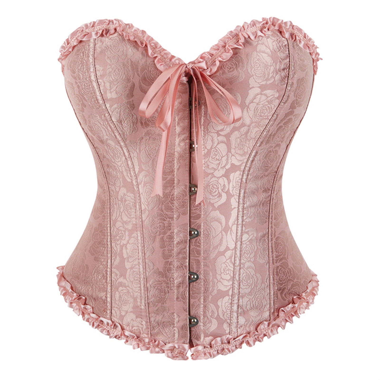ZQUUVOU Women's Corset Top Vintage Renaissance Jacquard Bustier with ...