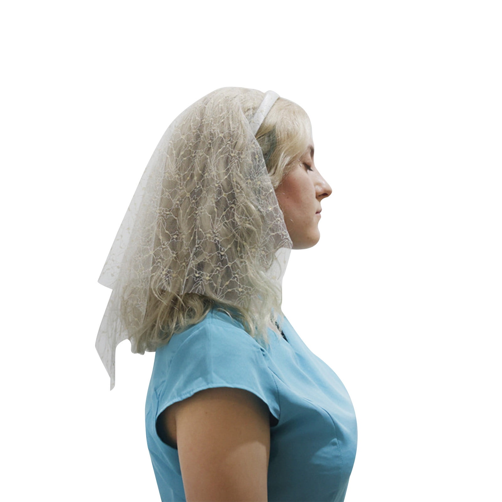 ZQUUVOU Women's Lace Catholic Veil Mantilla Bridal Wedding Chapel Veils ...