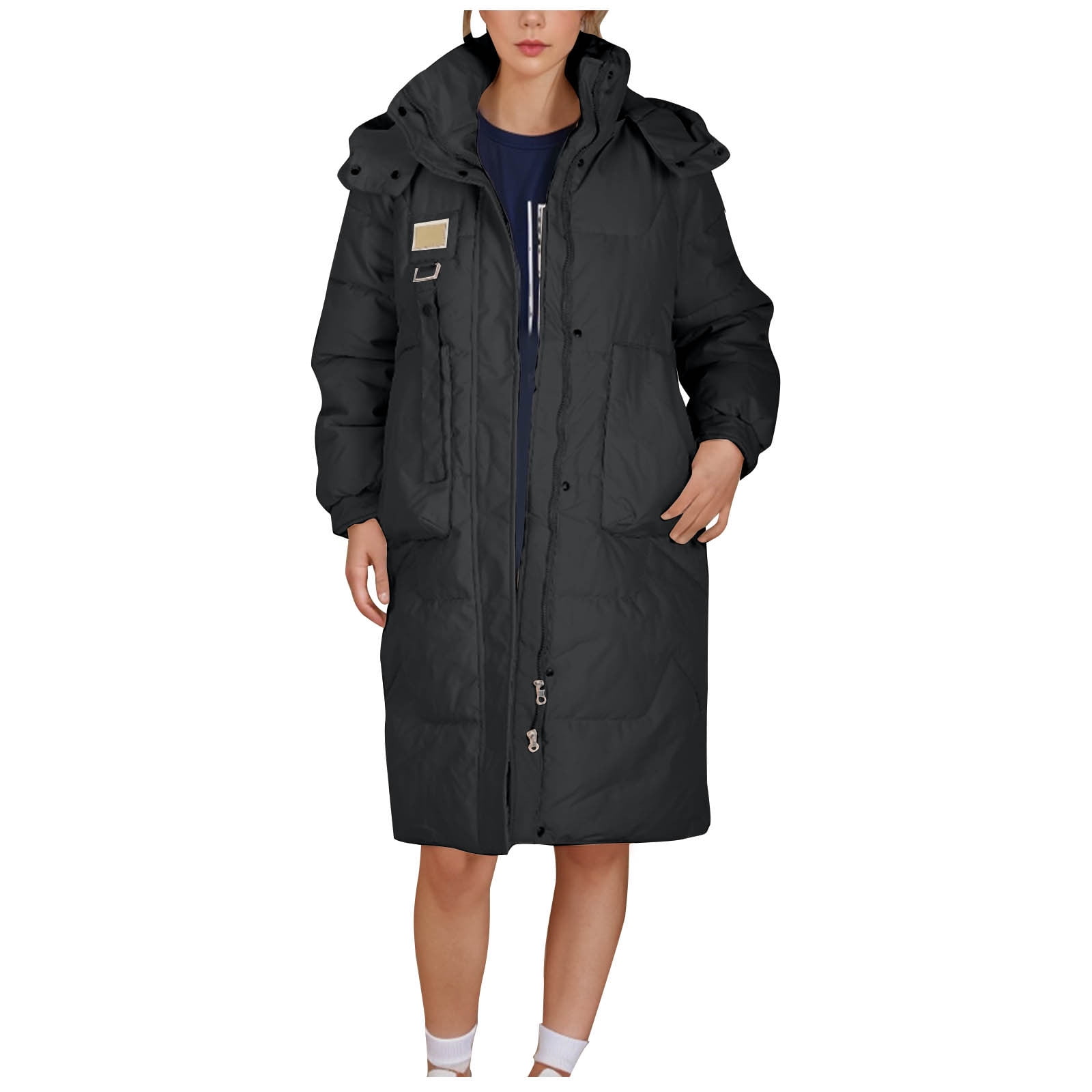 ZQUUVOU Women's Long Puffer Coat Winter Thermal Quilted Jacket Soft ...