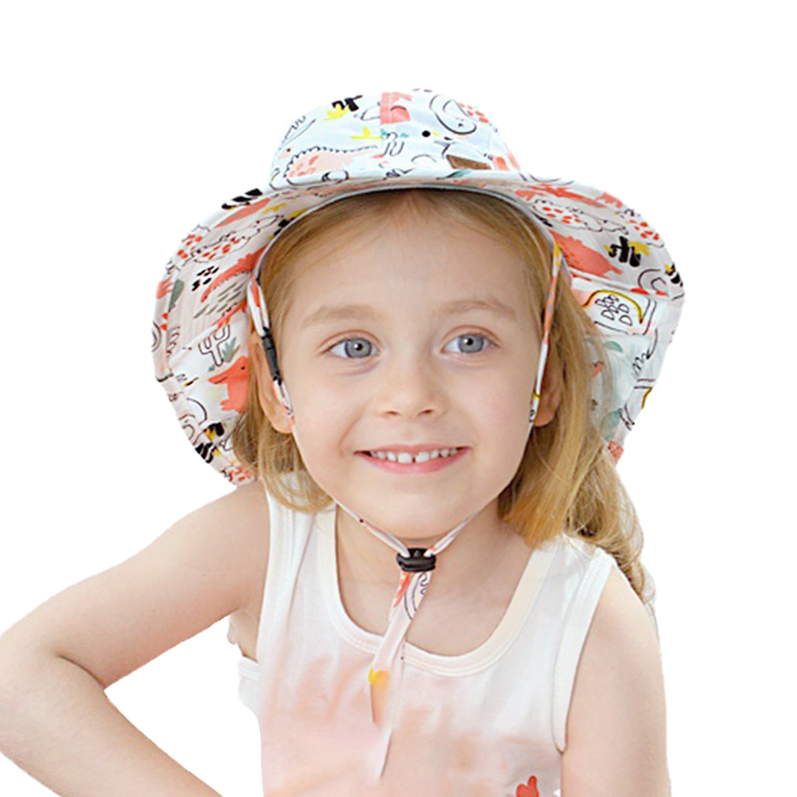 ZRBYWB Kids Adjustable Chin Strap Sun Hats Summer Spring Cute Cartoon ...
