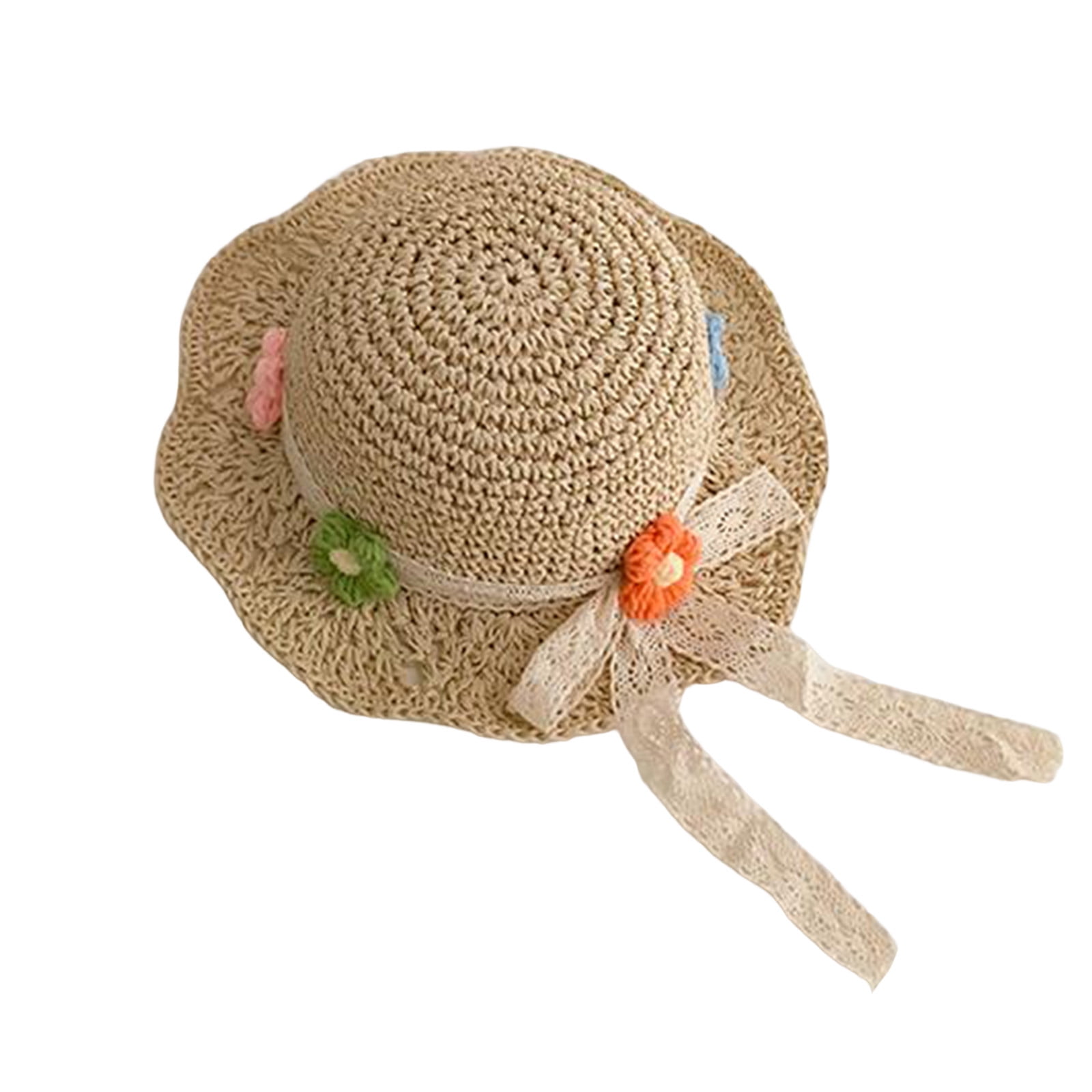 ZRBYWB Kids Adjustable Chin Strap Sun Hats Summer Spring Cute Floral ...