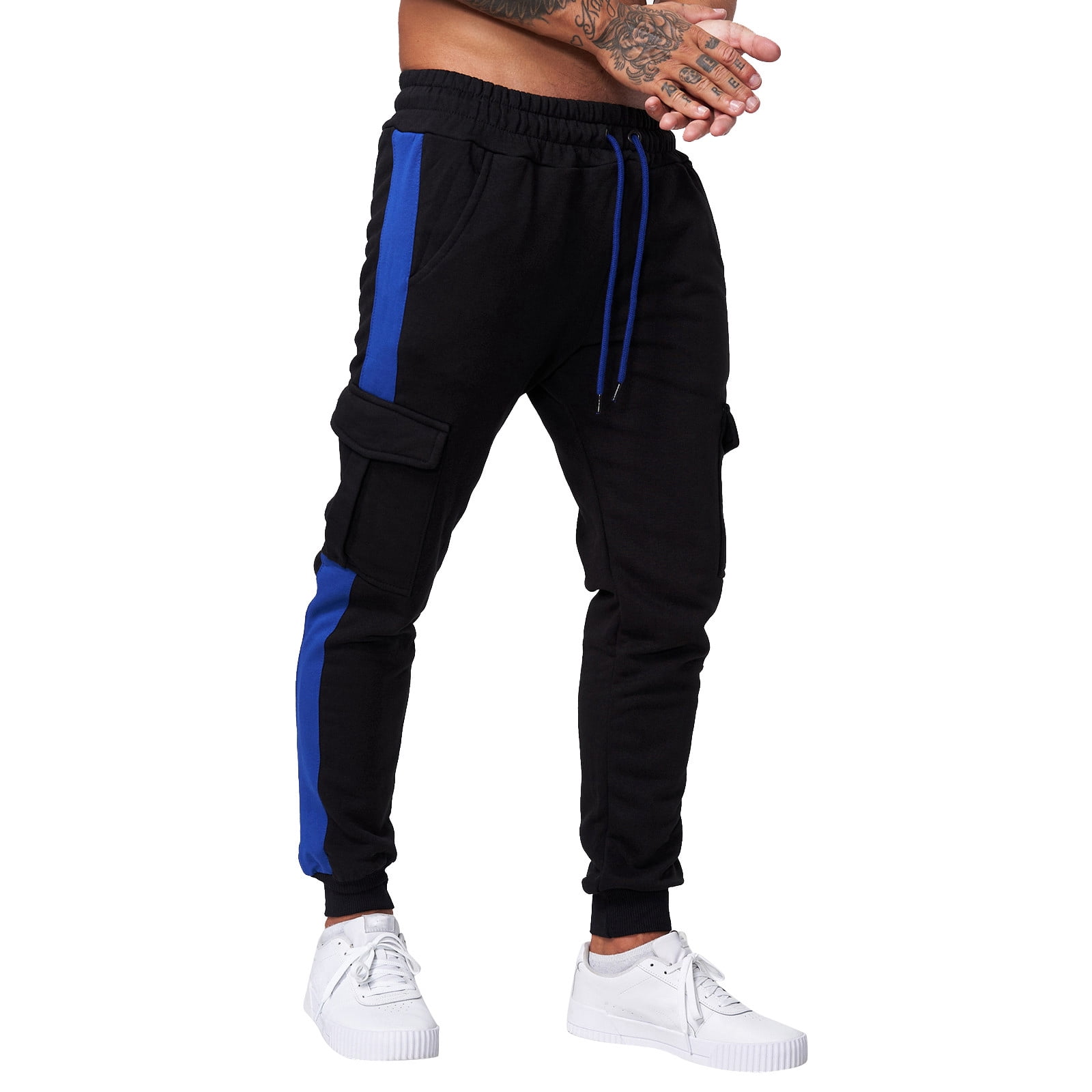 ZRBYWB Men's Pants Men Sweatpants Loose Fit Drawstring Pants Joggers ...