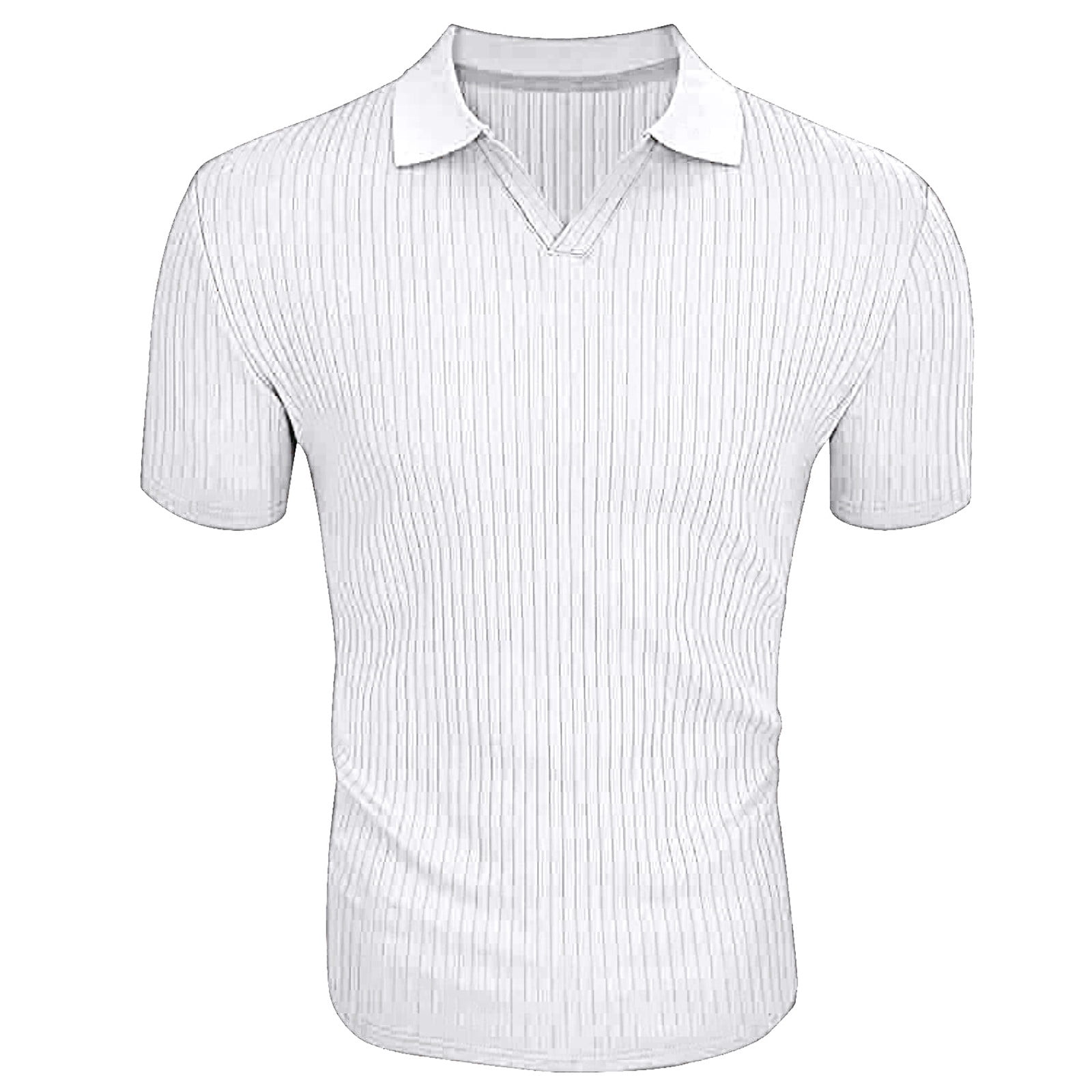 ZRBYWB Mens Polo Shirts Men's Spring Summer Fashion Loose Lapel Striped ...
