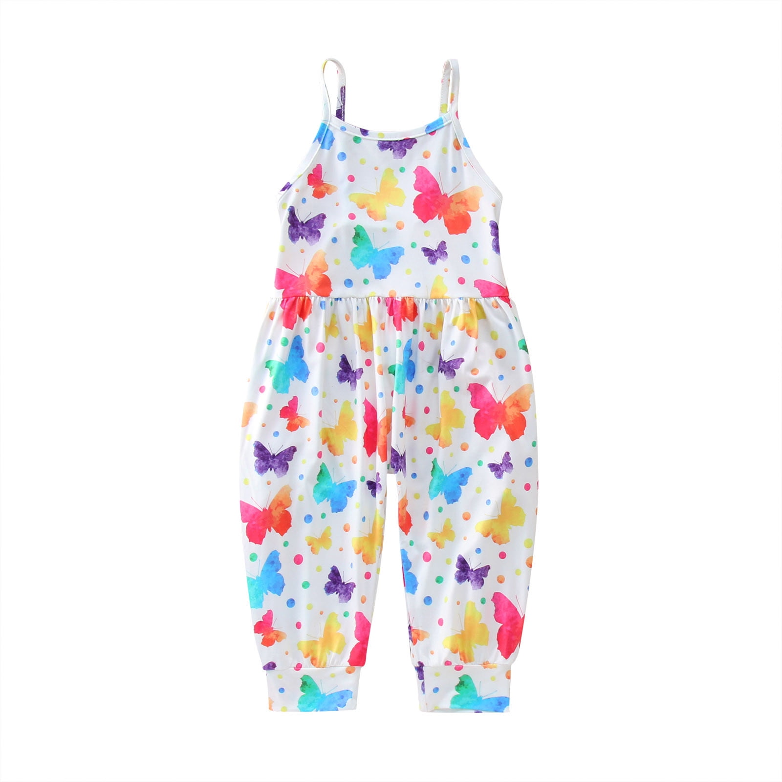 ZRBYWB Romper Toddler Kids Baby Girls Sleeveless Summer Strap Print ...