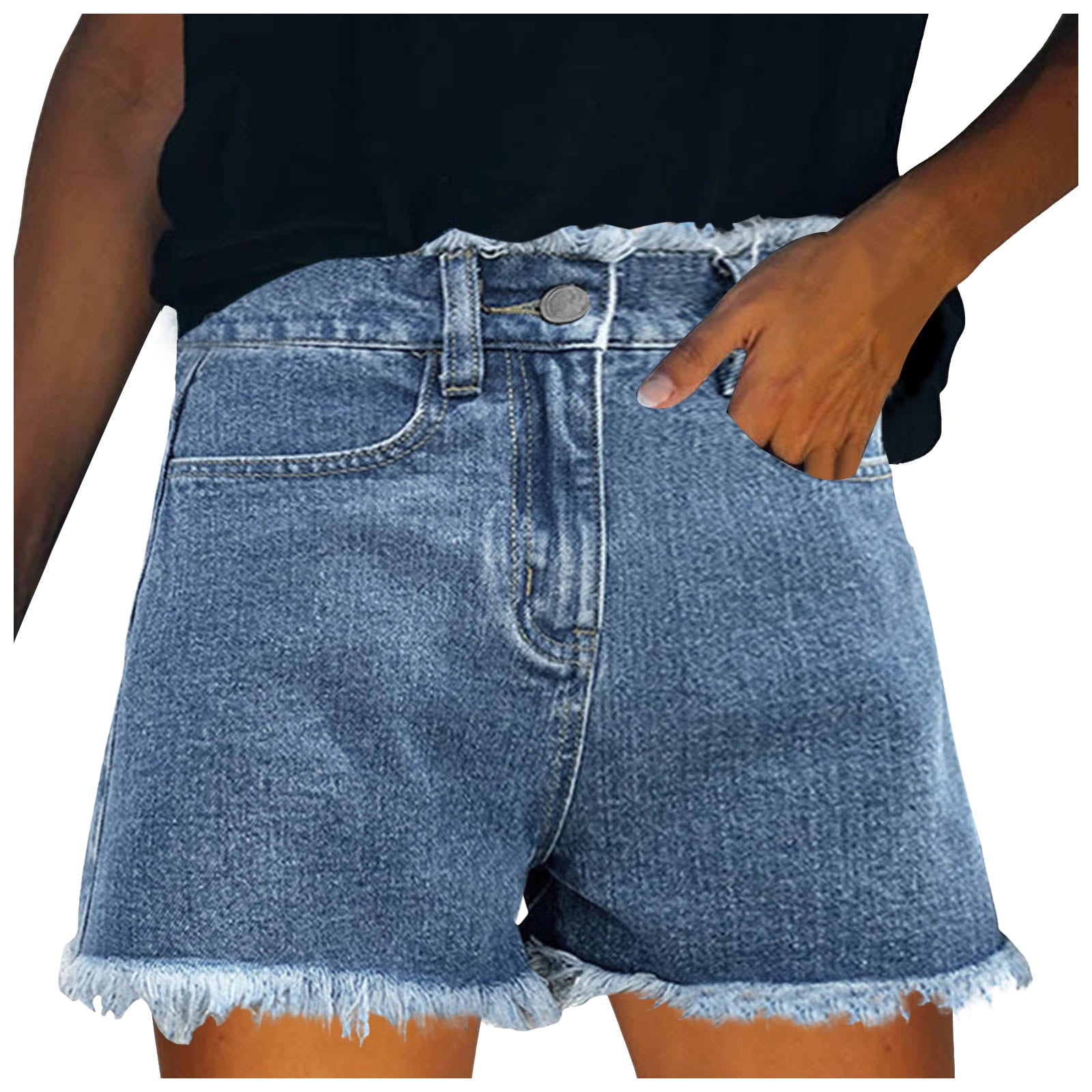 ZRBYWB Shorts For Women Female Retro Denim Jeans With High Waist ...