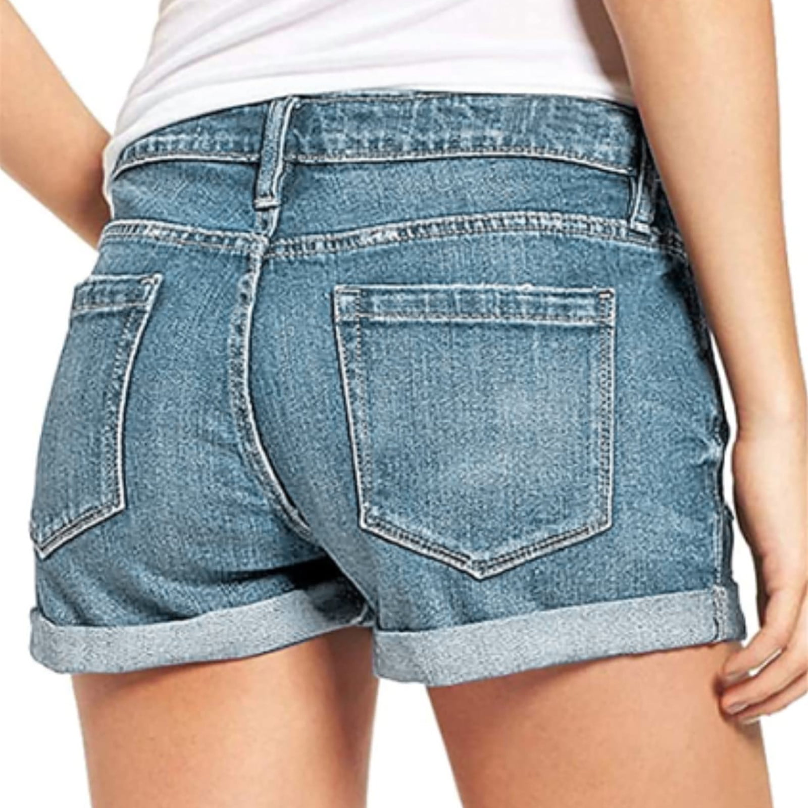 ZRBYWB Womens Shorts Women Summer Pants Jeans High Waist Slim Hole ...