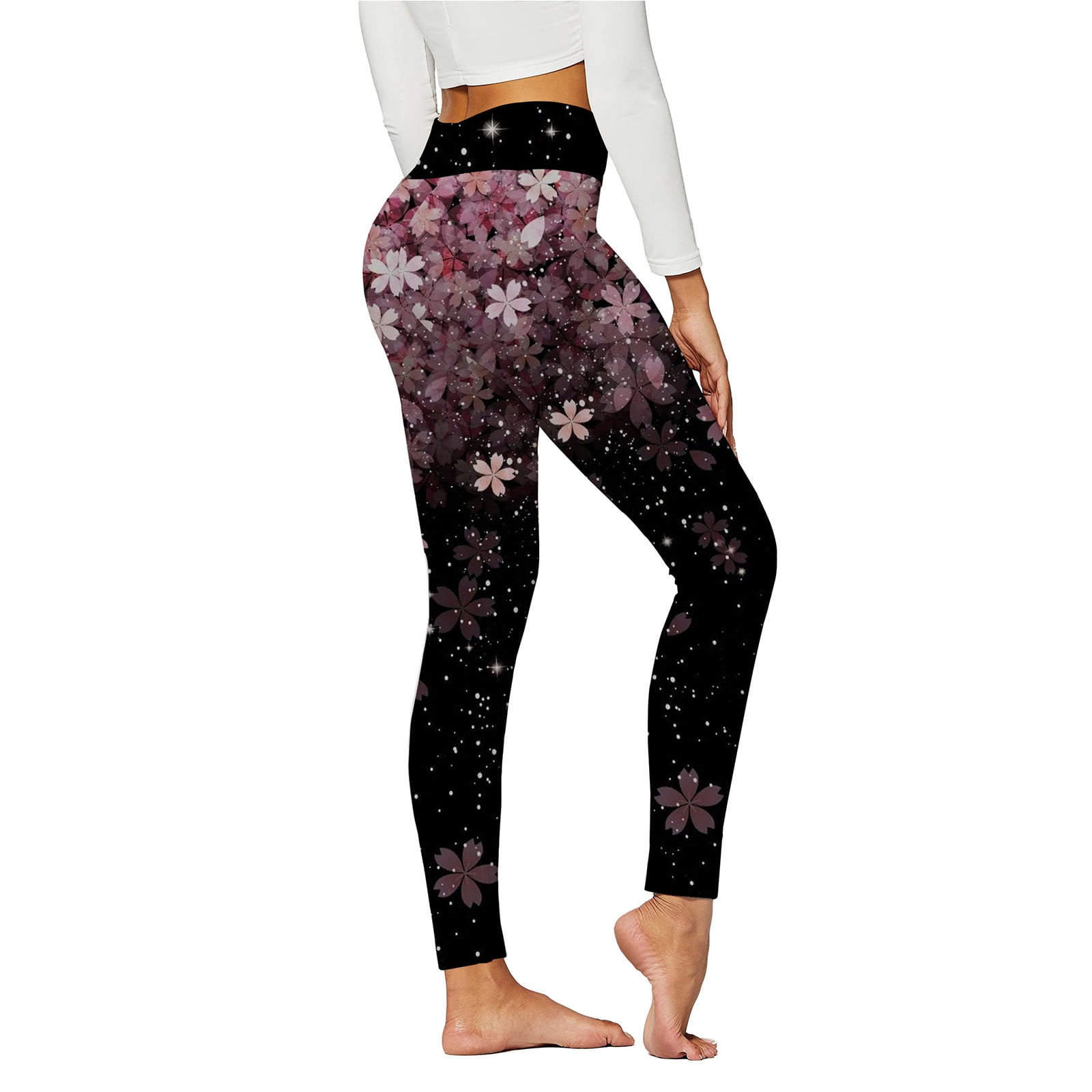ZRBYWB Womens Yoga Pants Ladies Printed Leggings High Waist Workout Running Sports Tights Lift ...