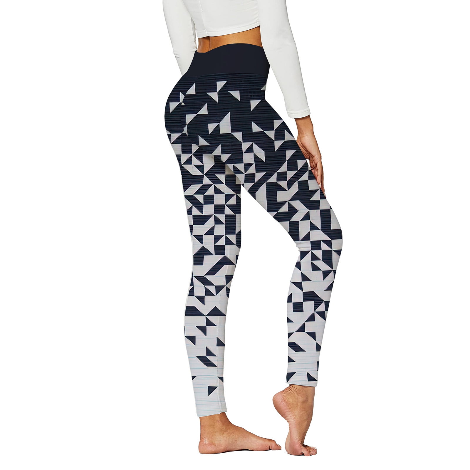 ZRBYWB Womens Yoga Pants Ladies Tribal Style Printed Leggings High Waisted Yoga Pants Full ...