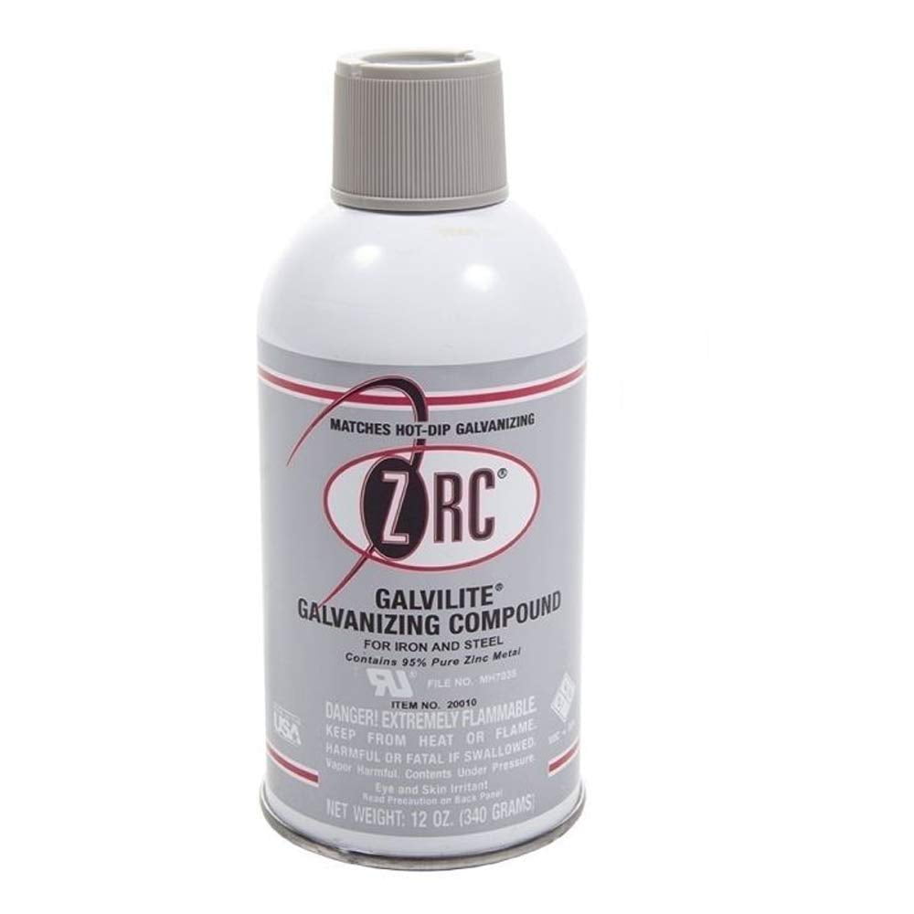 ZRC Galvalite 20010 Cold Galvanizing Compound | 12 Ounce Aerosol Can | Iron and Steel Corrosion ...