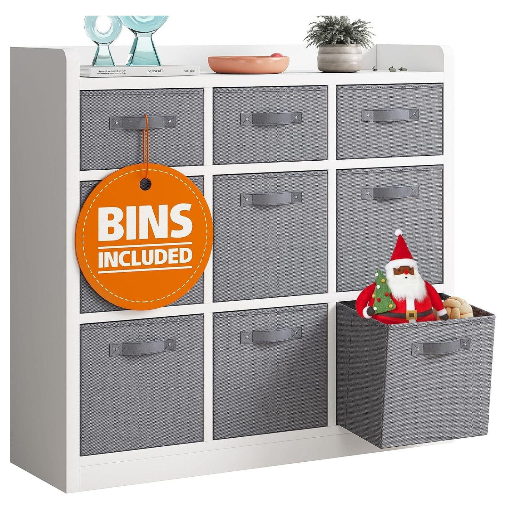 ZRFNIK Cube Storage Organizer, White Bookshelf with Storage, Cube ...