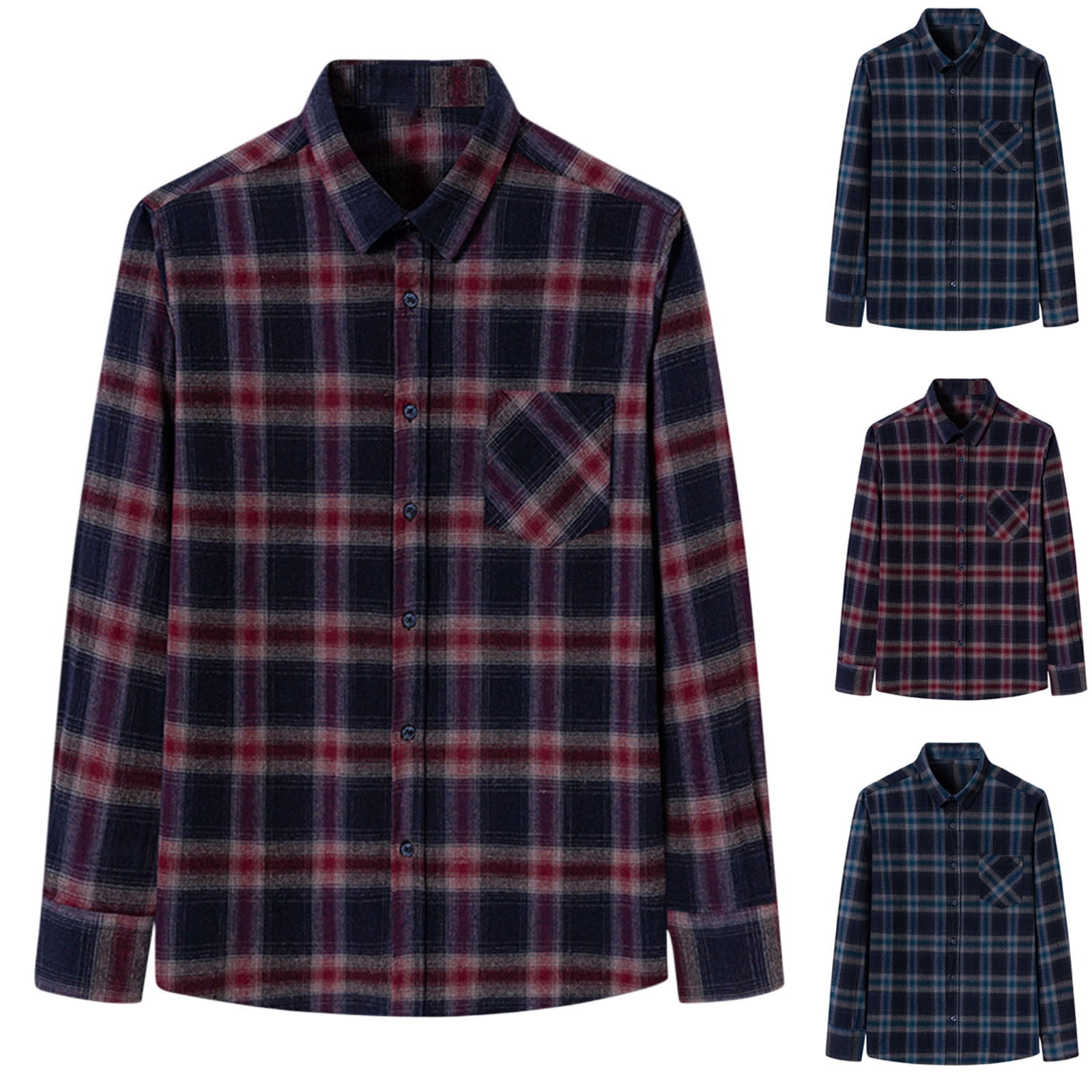 ZRGHAOYLQ Flannel Shirt Jacket Clearance Sale Button Down Plaid Shirts ...