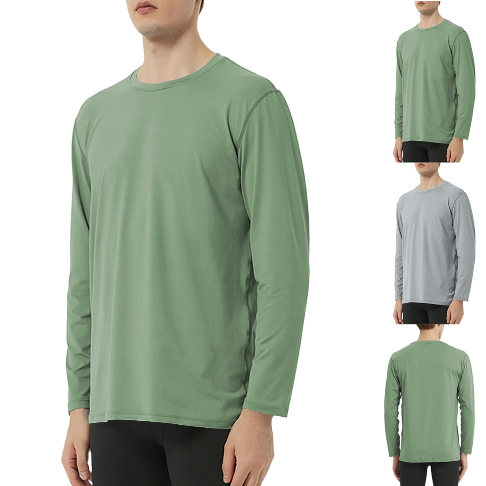 ZRGHAOYLQ Men Quick Dry Moisture Wicking Mens Gym Shirts Athletic T-Shirts Big and Tall Crewneck ...