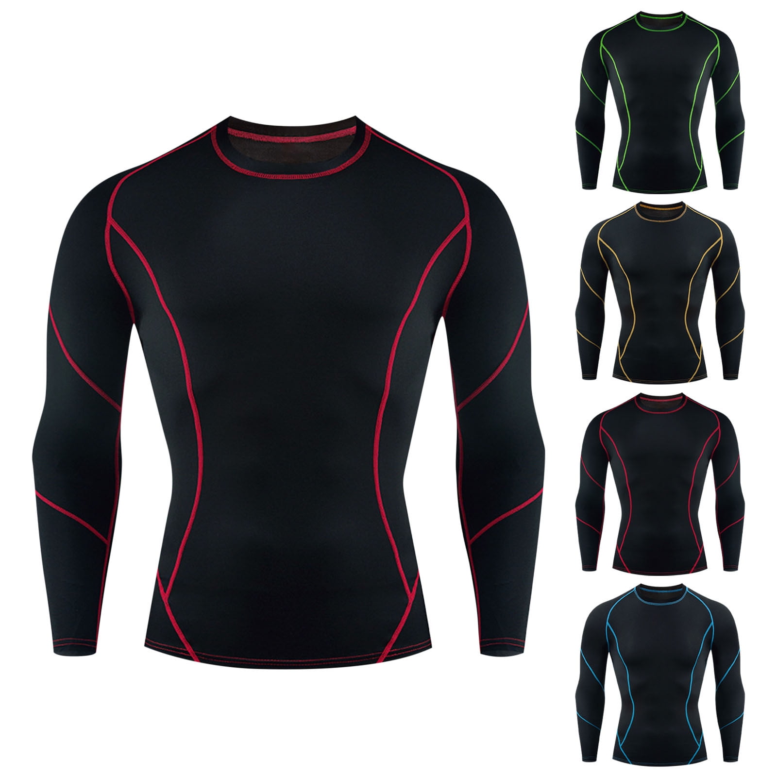 ZRGHAOYLQ Men Quick Dry Moisture Wicking Mens Gym Shirts Athletic T-Shirts Big and Tall Long ...