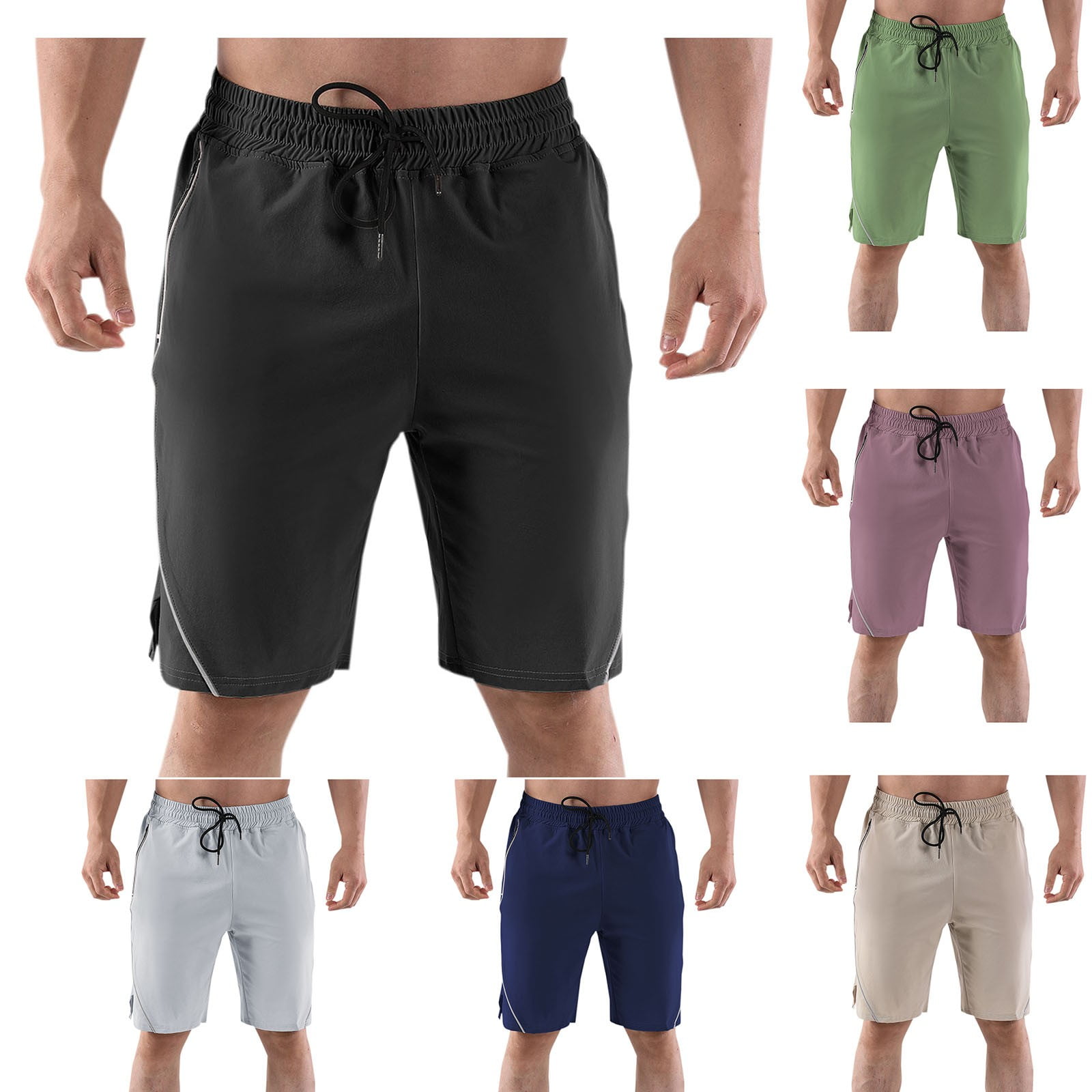 ZRGHAOYLQ Men's Athletic Running Shorts Quick Dry Workout Shorts ...