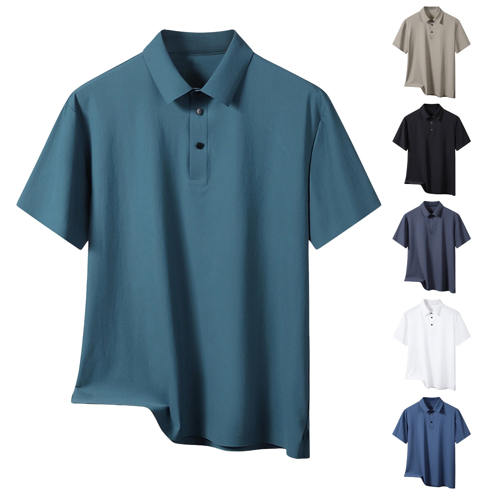 ZRGHAOYLQ Mens Cooling Shirts Short Sleeve Plus Size Henley Shirts Athletic Fit Business Casual ...