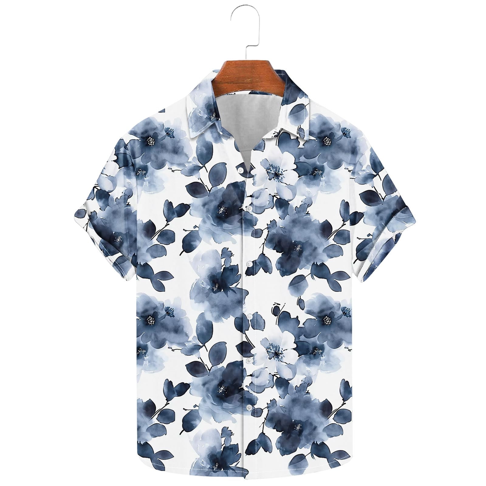 ZRGHAOYLQ Mens Hawaiian Shirt Palm Tree Casual Button Down Shirts ...