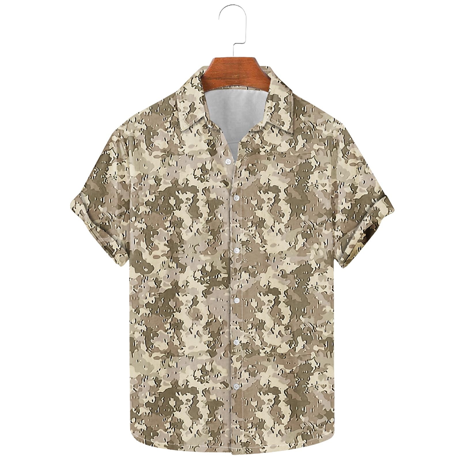 ZRGHAOYLQ Mens Vintage Camo T-Shirt Short Sleeve Camouflage Blouse ...
