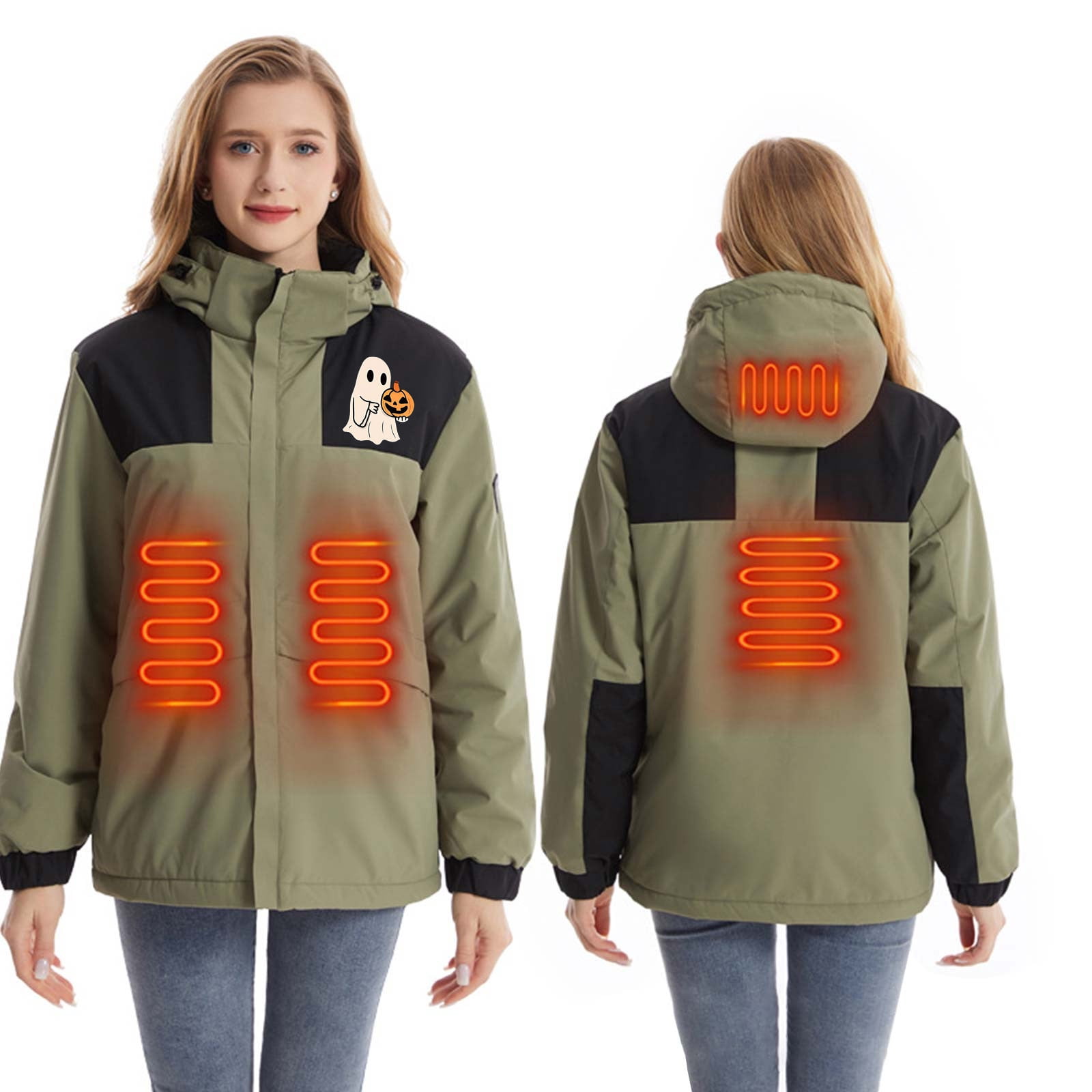 ZRGHAOYLQ Outdoor Electric Heated Jackets for Women Men Thermal ...