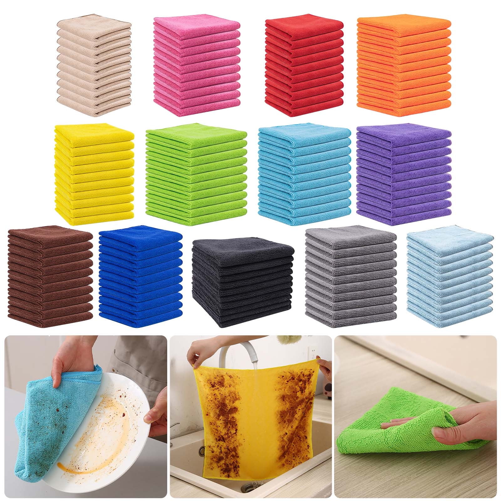 ZROBM 10PCS Dish Cloths, Dish Cloths for Washing Dishes, Dish Cloths ...