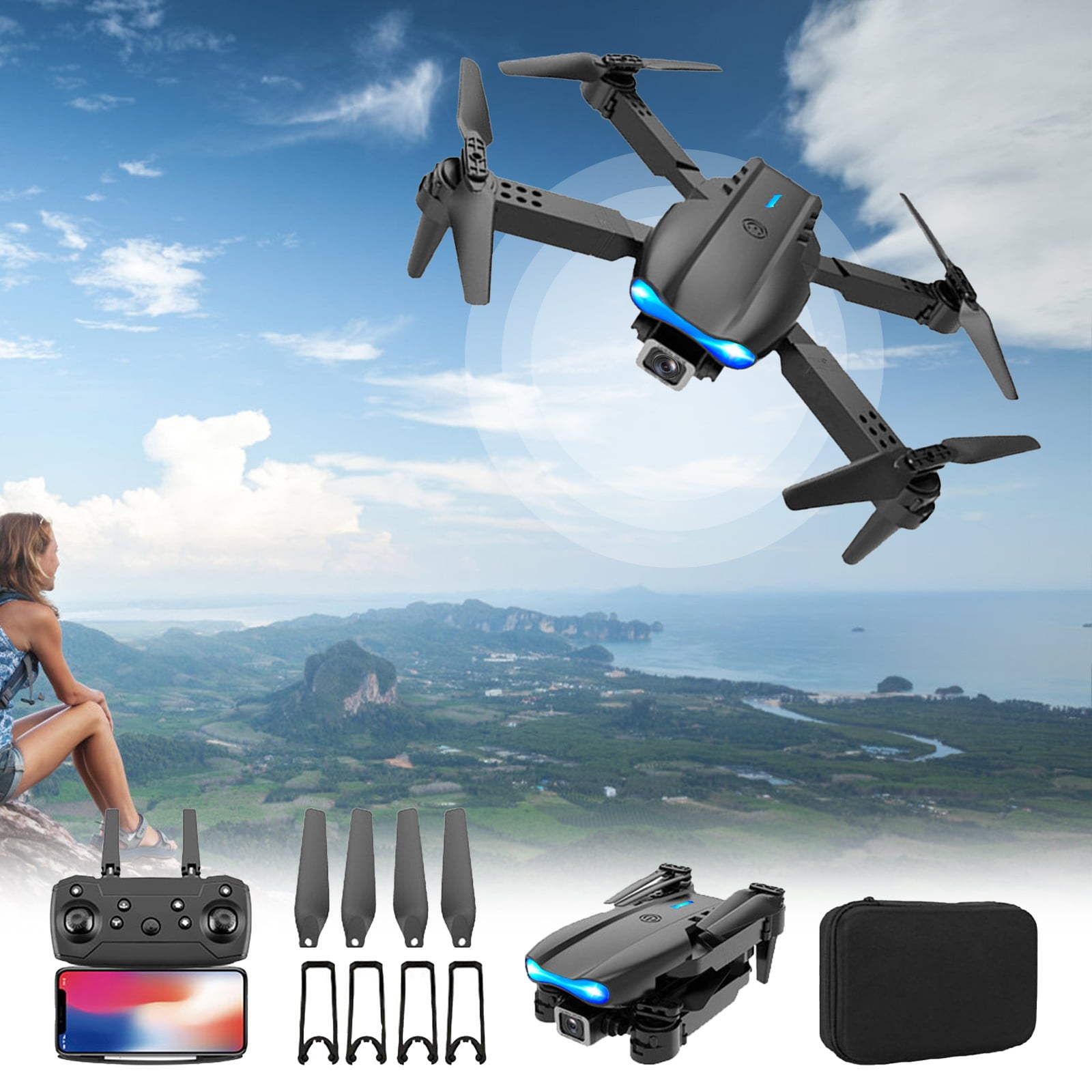 ZROBM Mini FPV RC Gps Drone Clearance, Drones with Camera for Adults 4k, Drones for Kids 8-12 ...