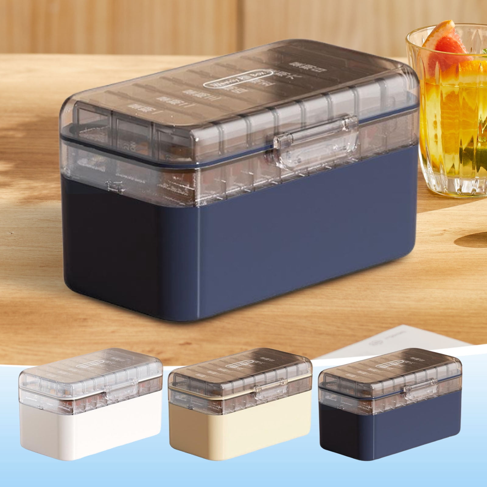 ZROBM Pill Organizer, Pill Box, Pill Container, Pill Case, Pill Storage ...