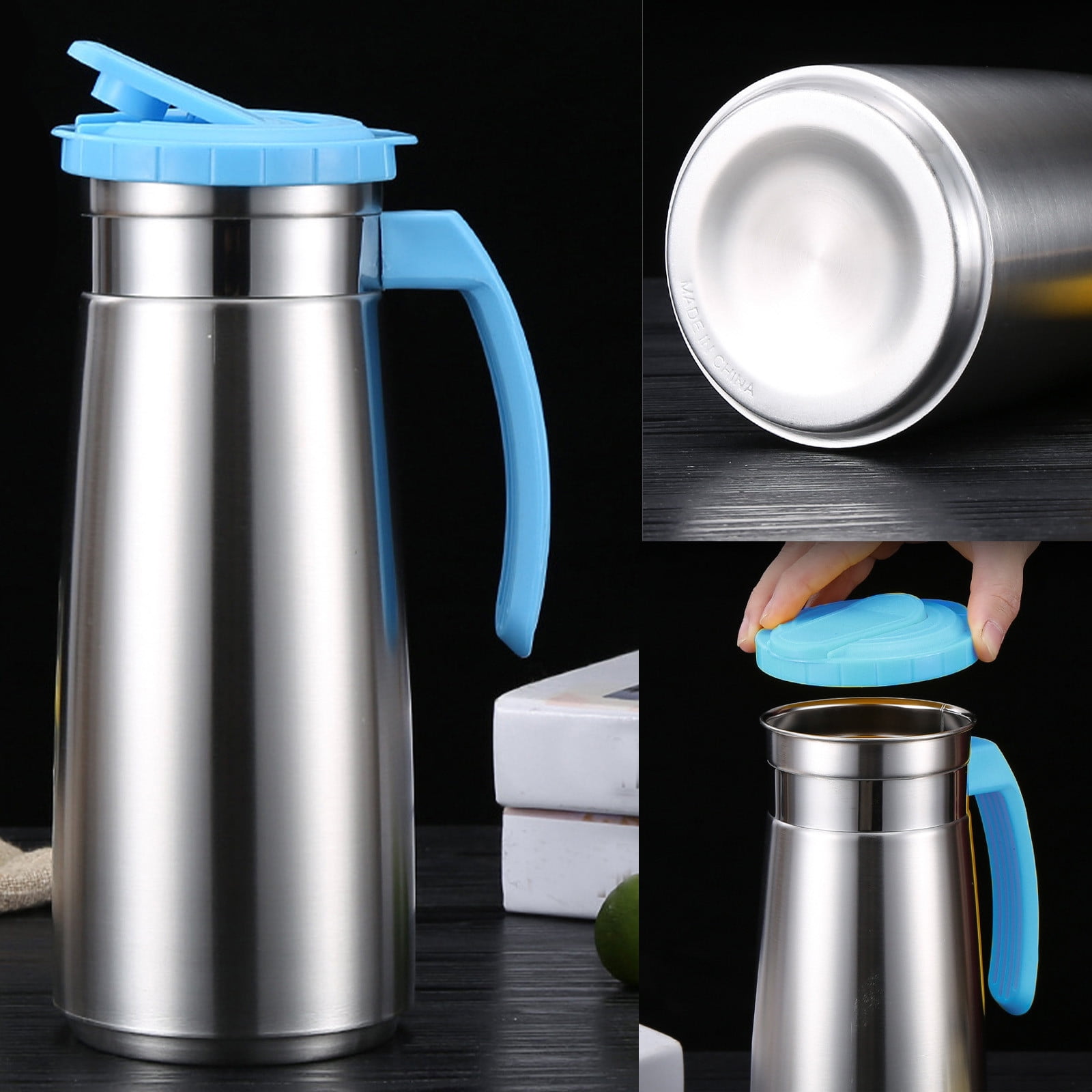 ZROBM Pitcher with Lid, Pitchers for Beverages, Pitcher with Spout ...